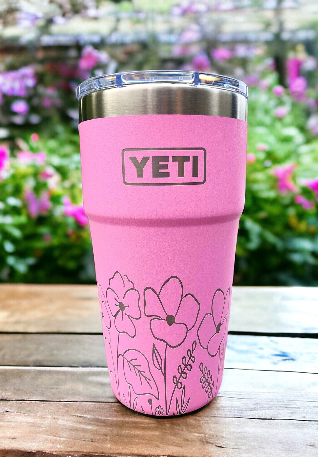 Free Shipping! Wildflower Engraved 20oz Yeti Tumbler,floral Yeti ...