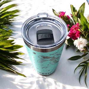 Sea Turtle Engraved YETI Tumbler,laser Engraved Sea Turtles,sea Turtle ...