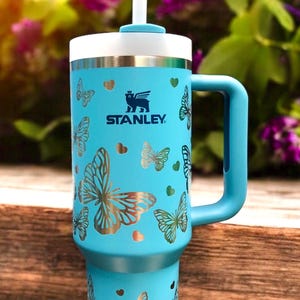 Engraved Butterfly 40 Oz Stanley Tumbler, Butterfly Engraved Tumbler ...