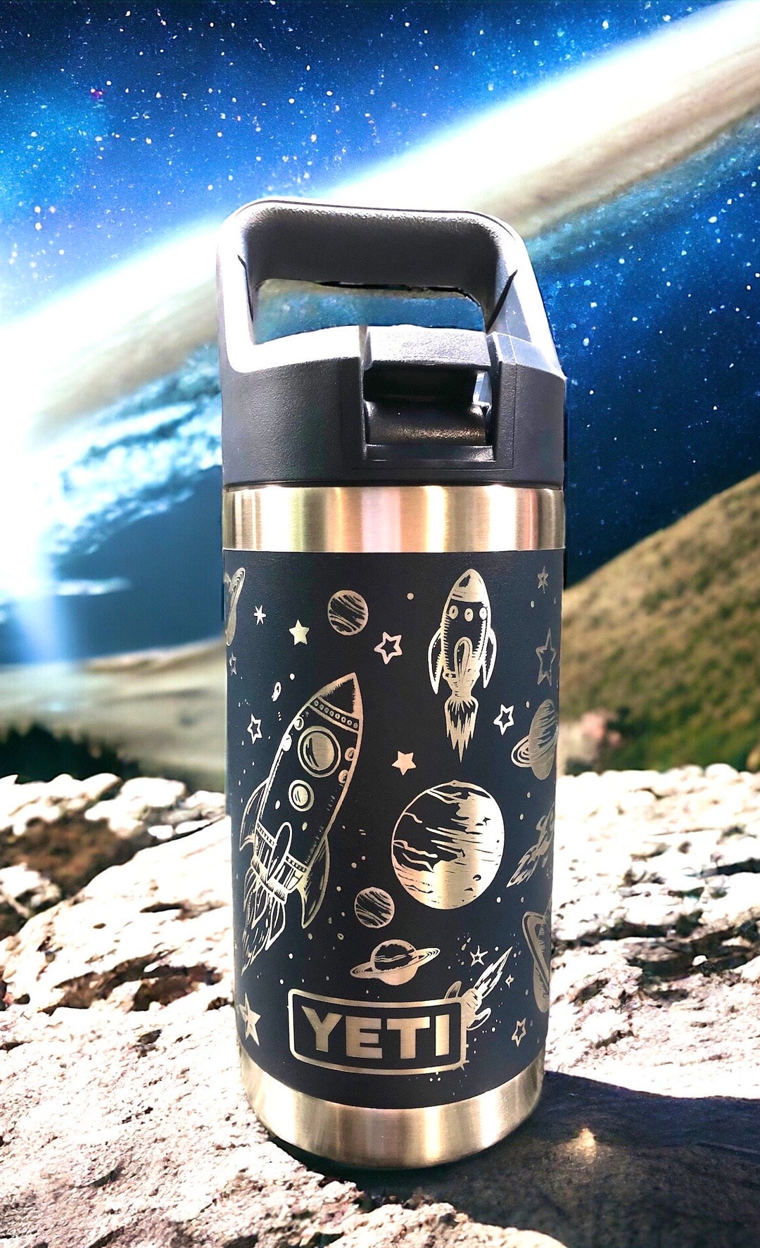 Outerspace Engraved Yeti Rambler Jr, Rocketship Sippy Cup,planet and ...