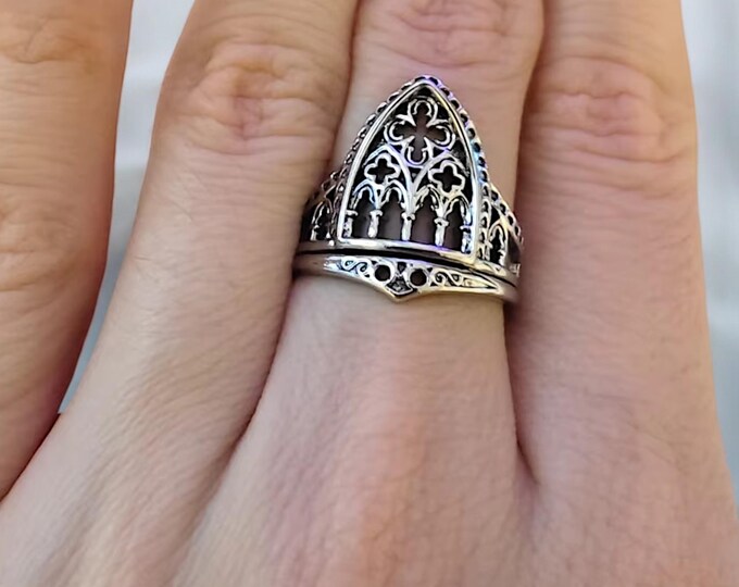 Gothic Window Ring - Etsy