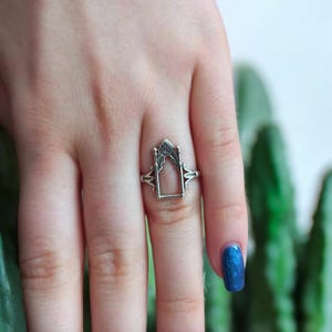 Sterling Silver Gothic Castle Ring, Medieval Ring, Adjustable Gothic ...