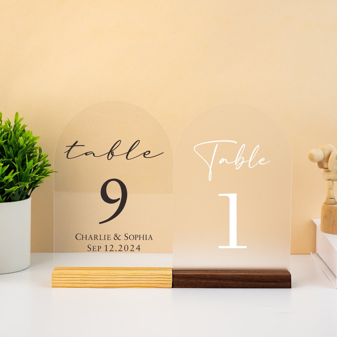 Personalized Table Number Sign, Wedding Number Signs, Wedding Reception ...