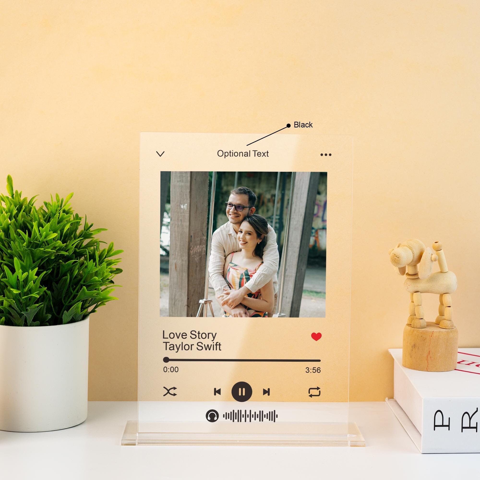 Music Song Plaque With Acrylic Base, Personalised Acrylic Plaque With ...