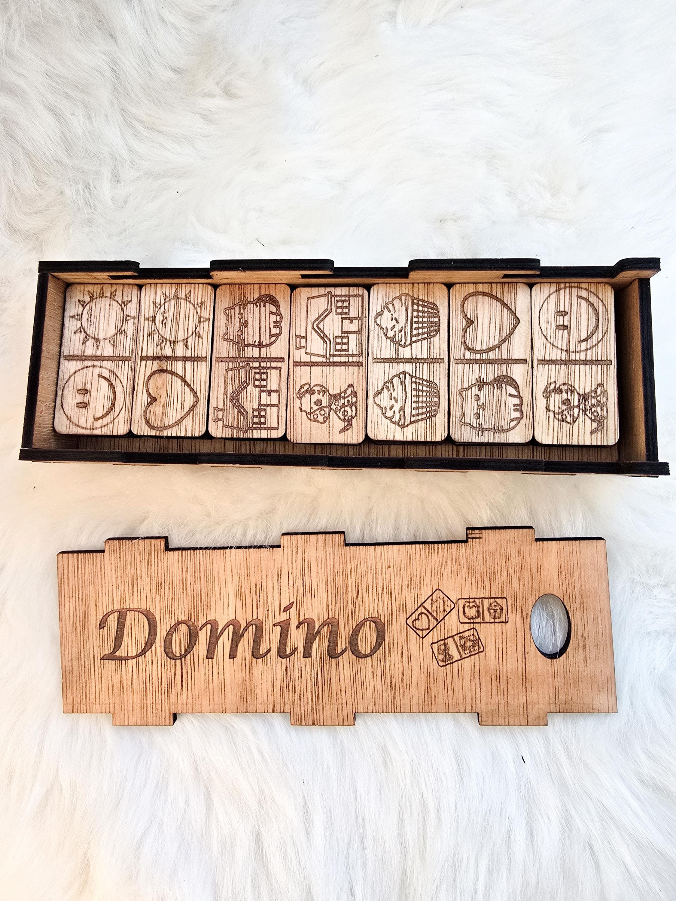 Laser Cut Domino SVG File With Box - Digital Download for DIY Wooden ...