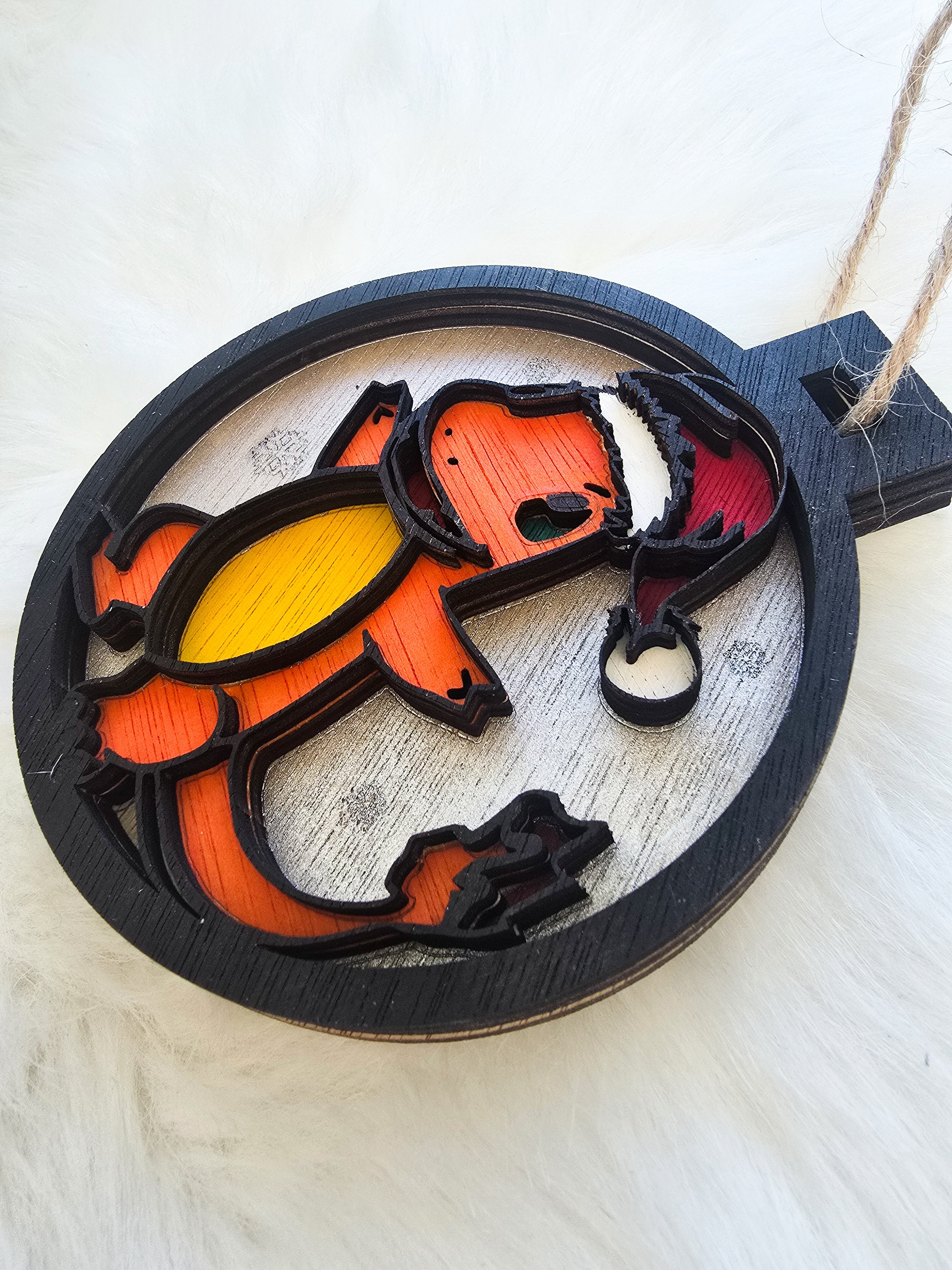 Christmas Ornament Svg File Pokemon Charmander With Santa Hat | Laser ...