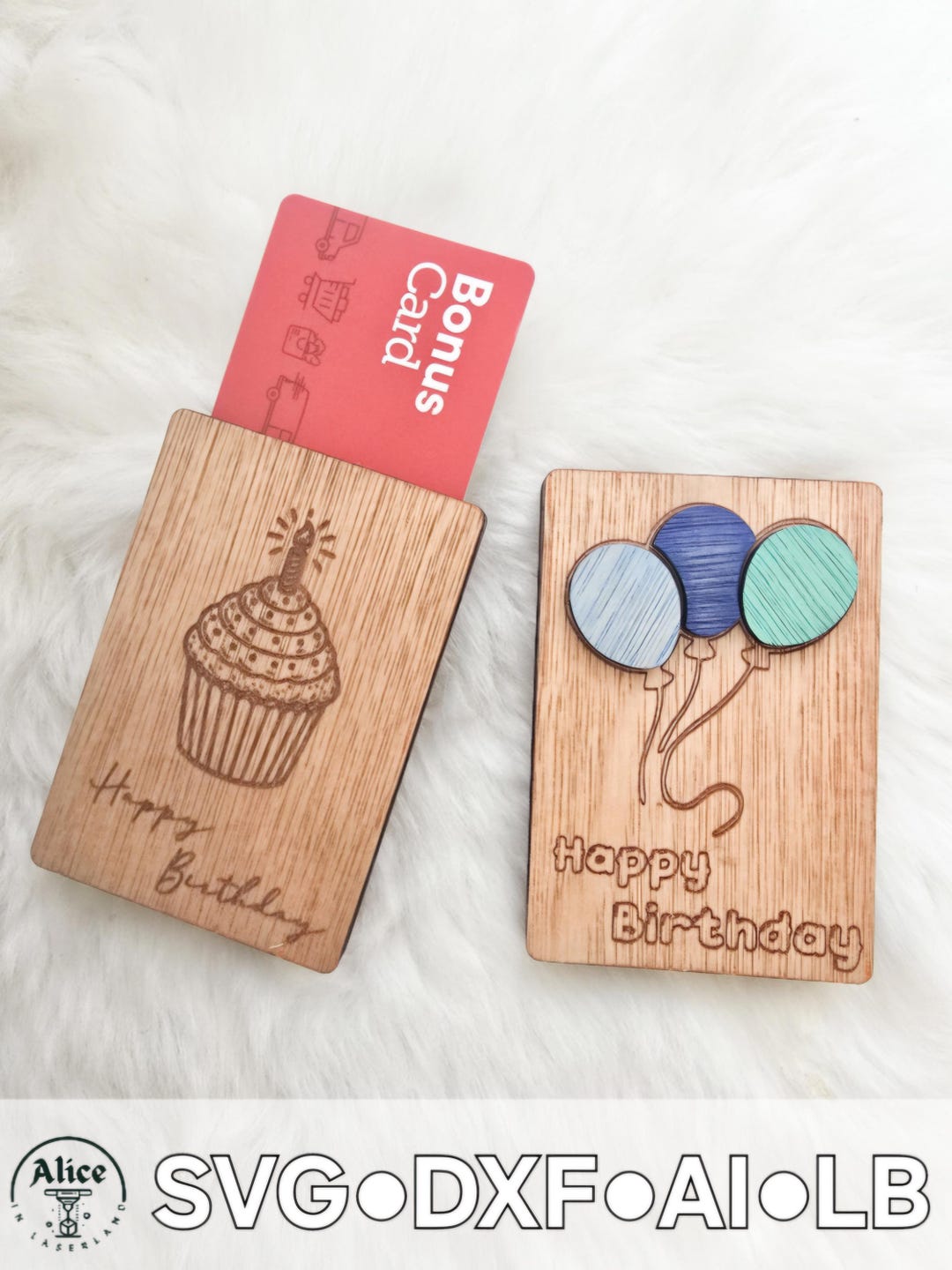 SVG Gift Card Holder Template | Laser Cut Files for Birthday Card ...