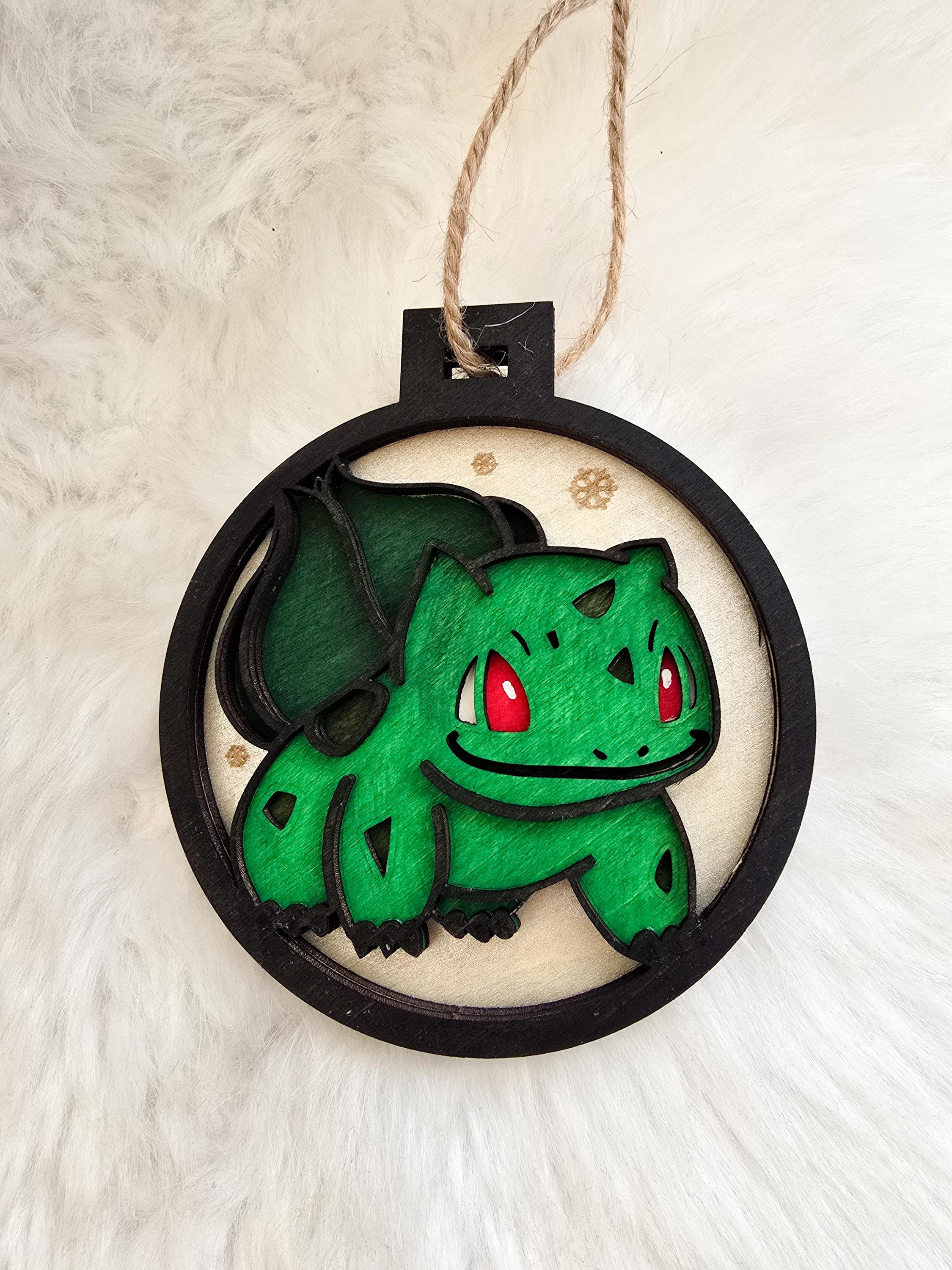 Bulbasaur Ornament SVG, DXF, AI, Laser Cut Files, 3-layer Pokemon ...
