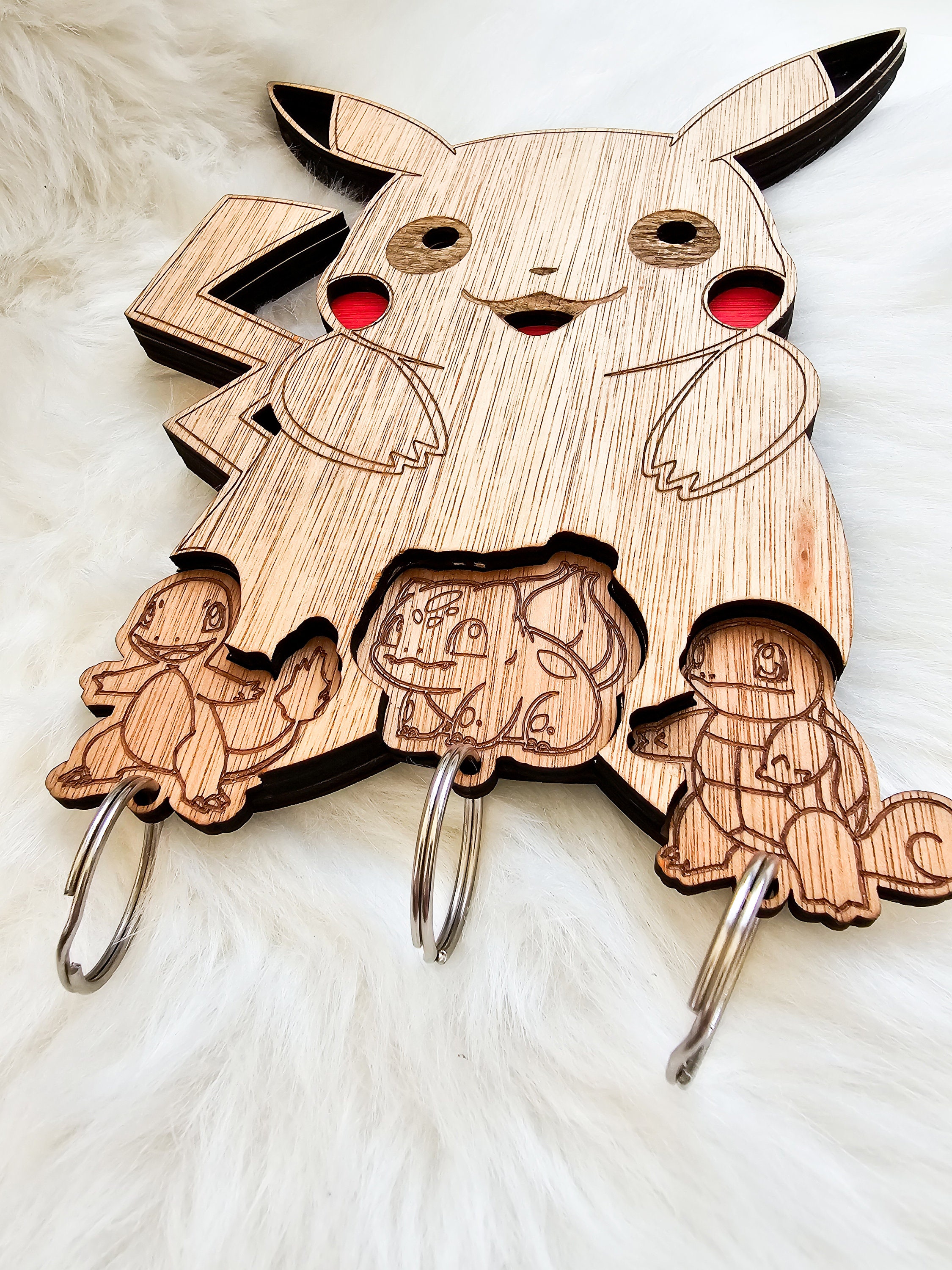 Key Holder Pikachu Laser Cut File SVG DXF AI Digital Download for Diy ...