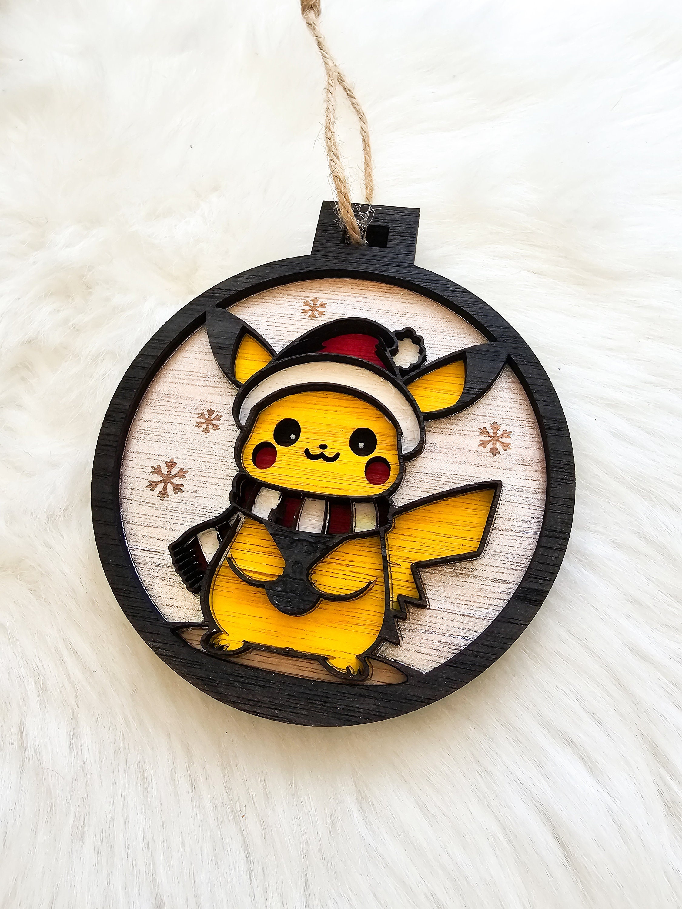Pikachu Christmas Ornament SVG DXF AI File for Laser Cutting. Create a ...