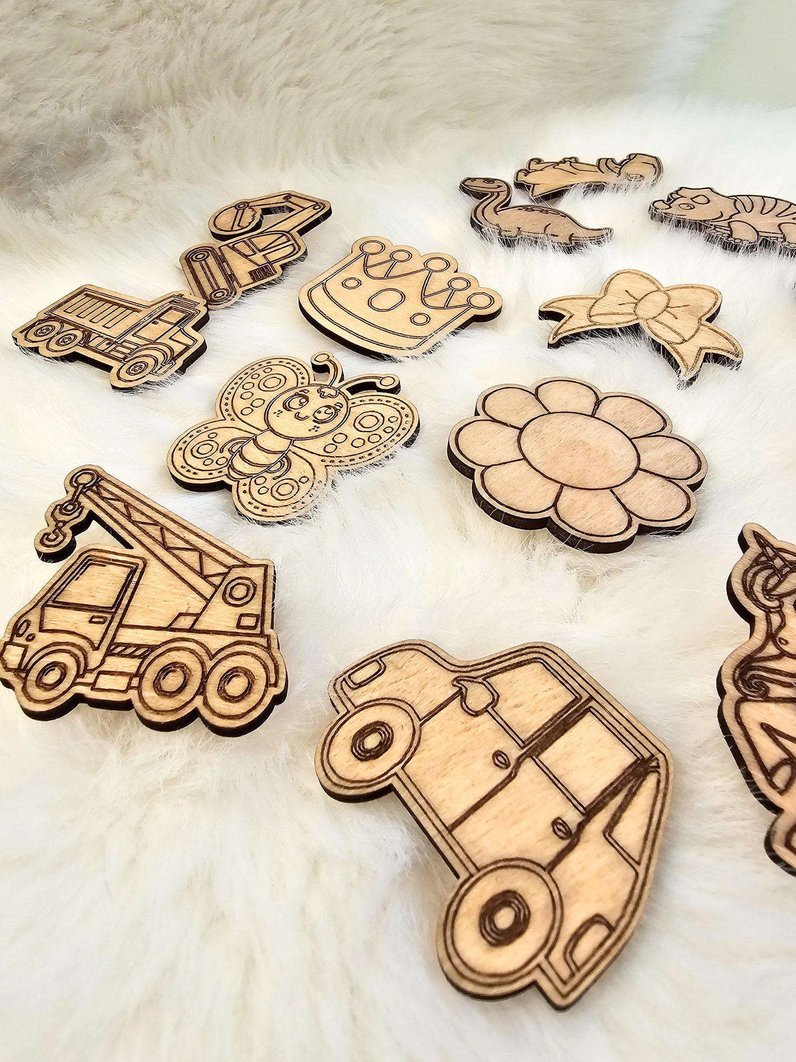 Laser Cut Files for Wooden Refrigerator Magnets SVG DXF AI Lightburn ...