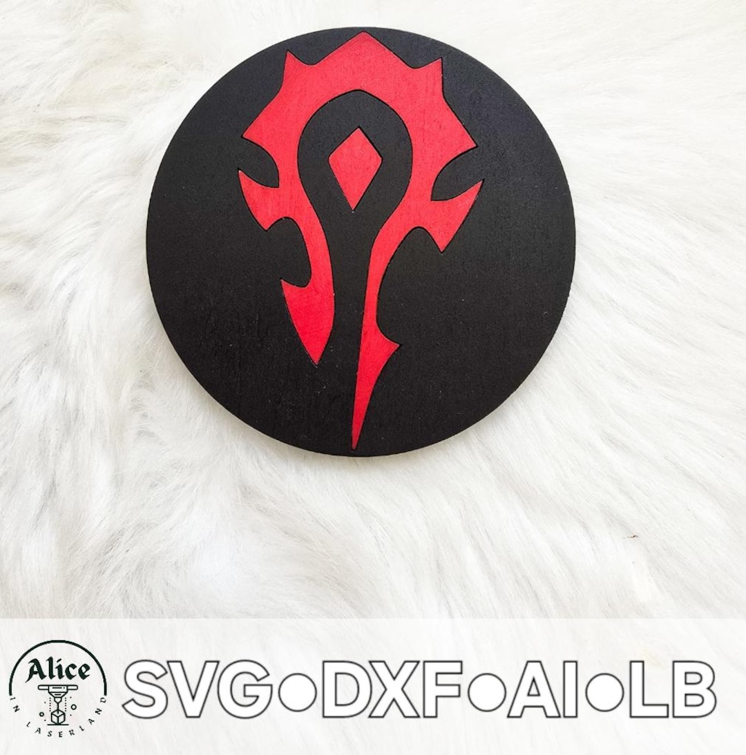 Horde Coaster Svg Digital File | World of Warcraft Inspired Drink ...