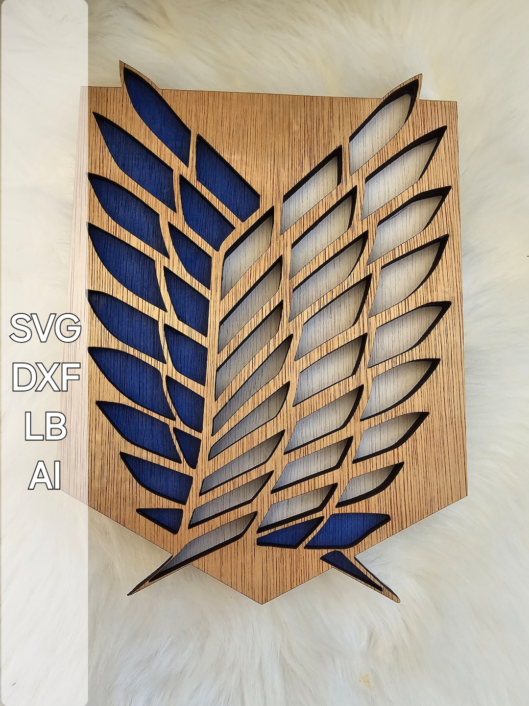 Handmade Attack on Titan Wooden Wall Art | Laser Cut Wings of Freedom ...
