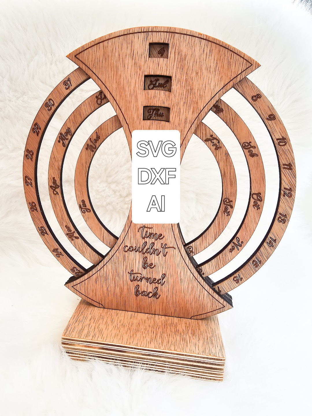 Perpetual Calendar SVG File - Laser Cut Digital Download for DIY Wooden ...