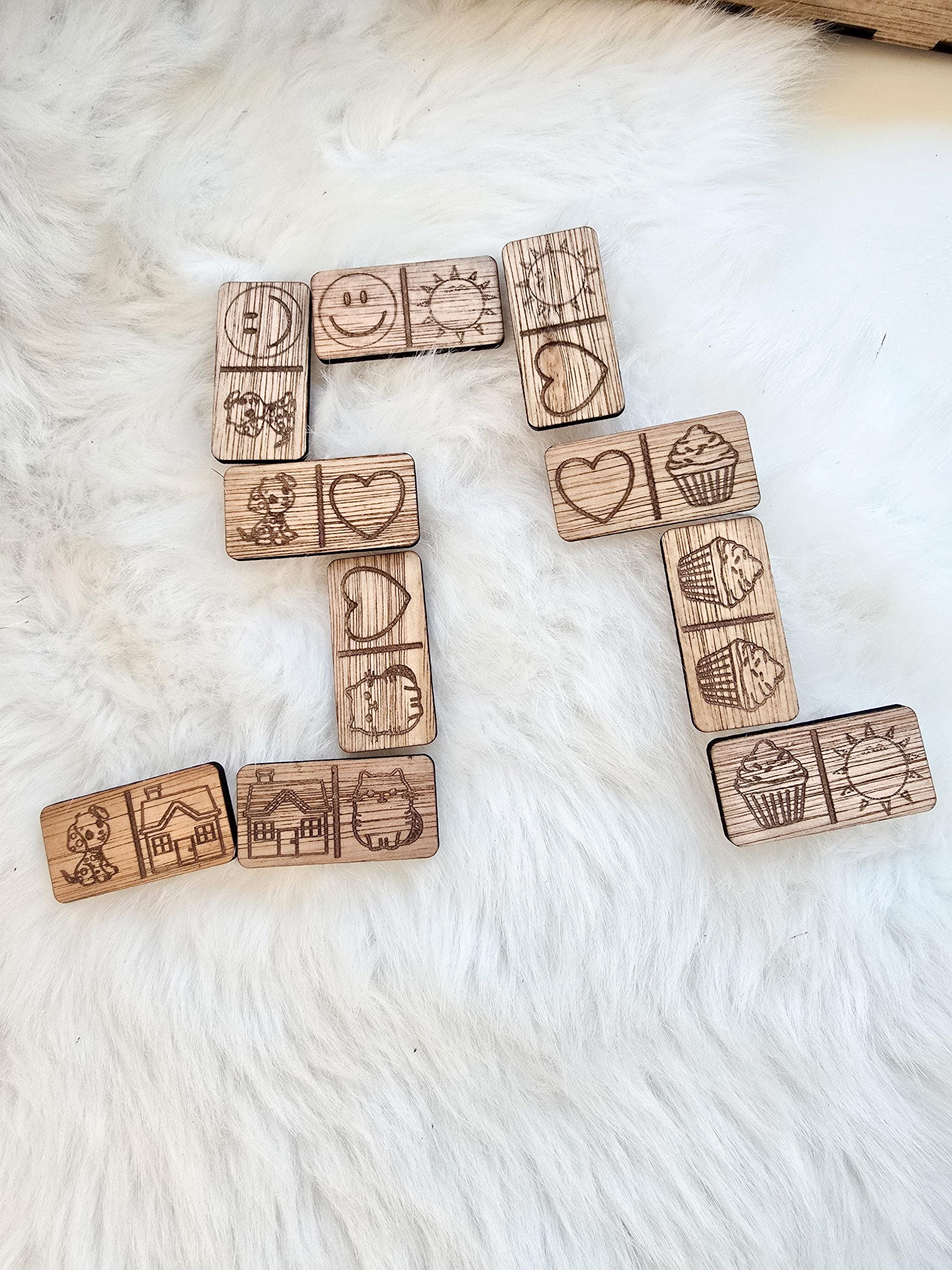 Laser Cut Domino SVG File With Box - Digital Download for DIY Wooden ...