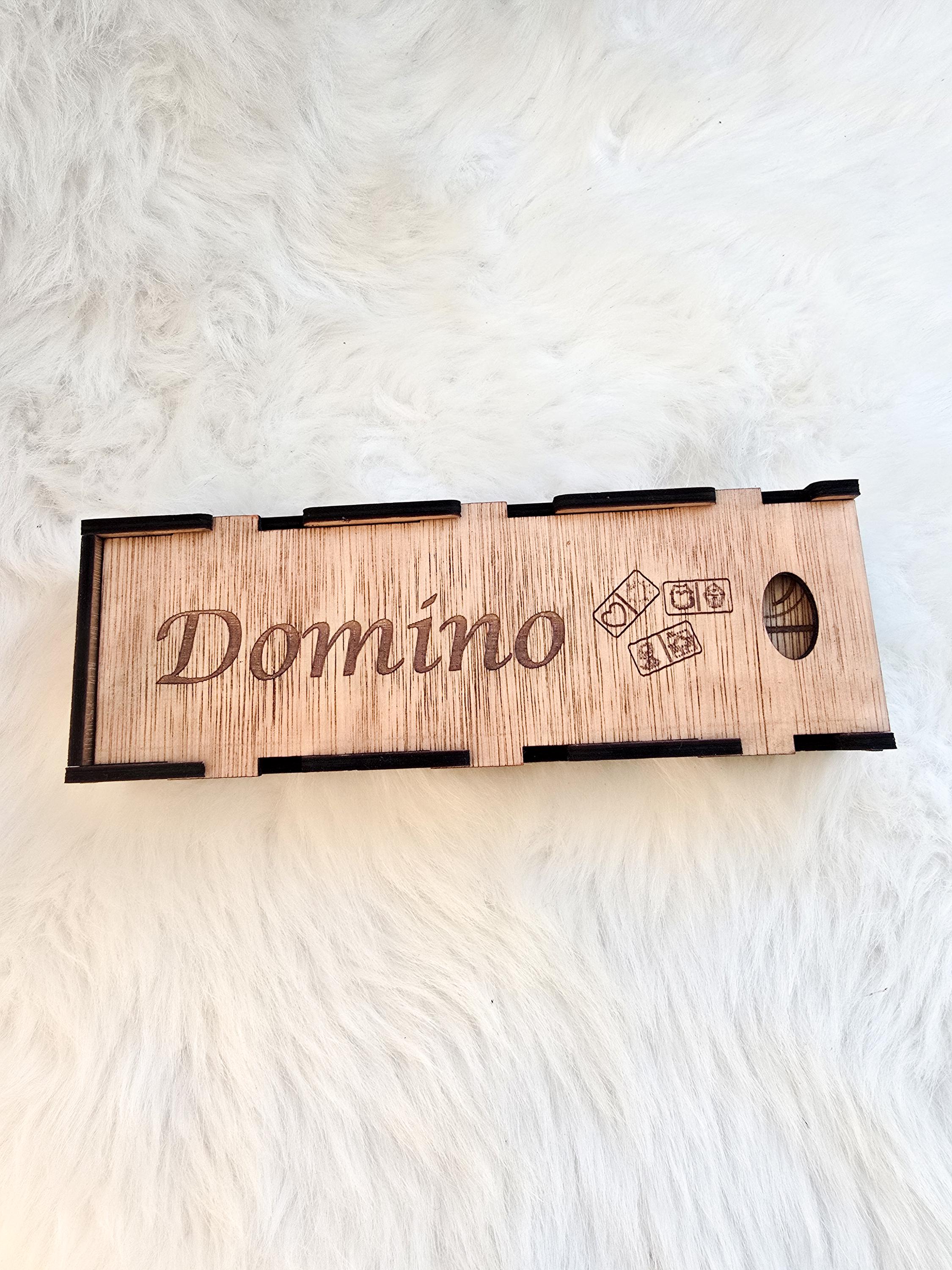 Laser Cut Domino SVG File With Box - Digital Download for DIY Wooden ...