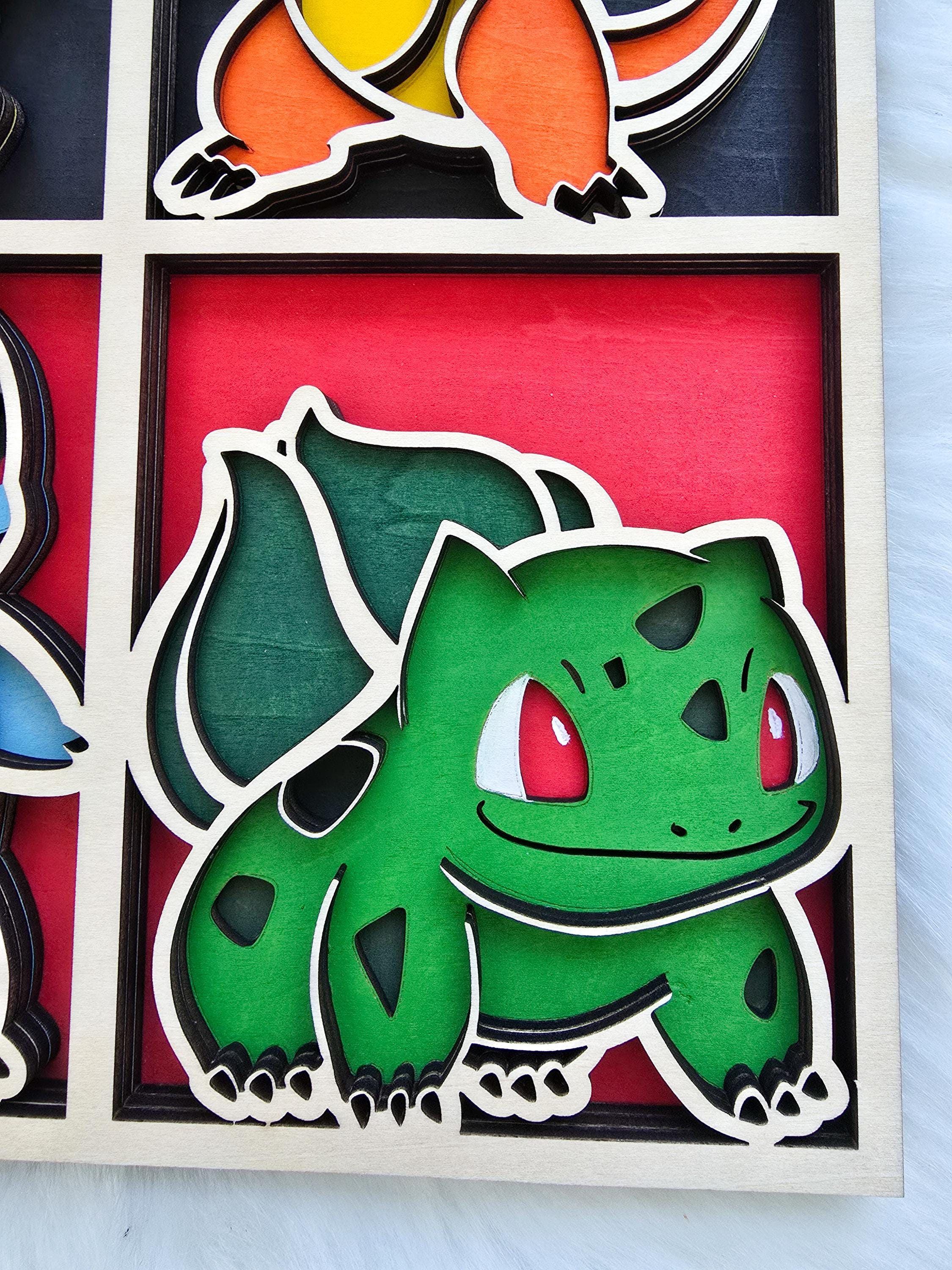 3d Layered Pokemon Svg | Pikachu, Charmander, Squirtle, Bulbasaur ...