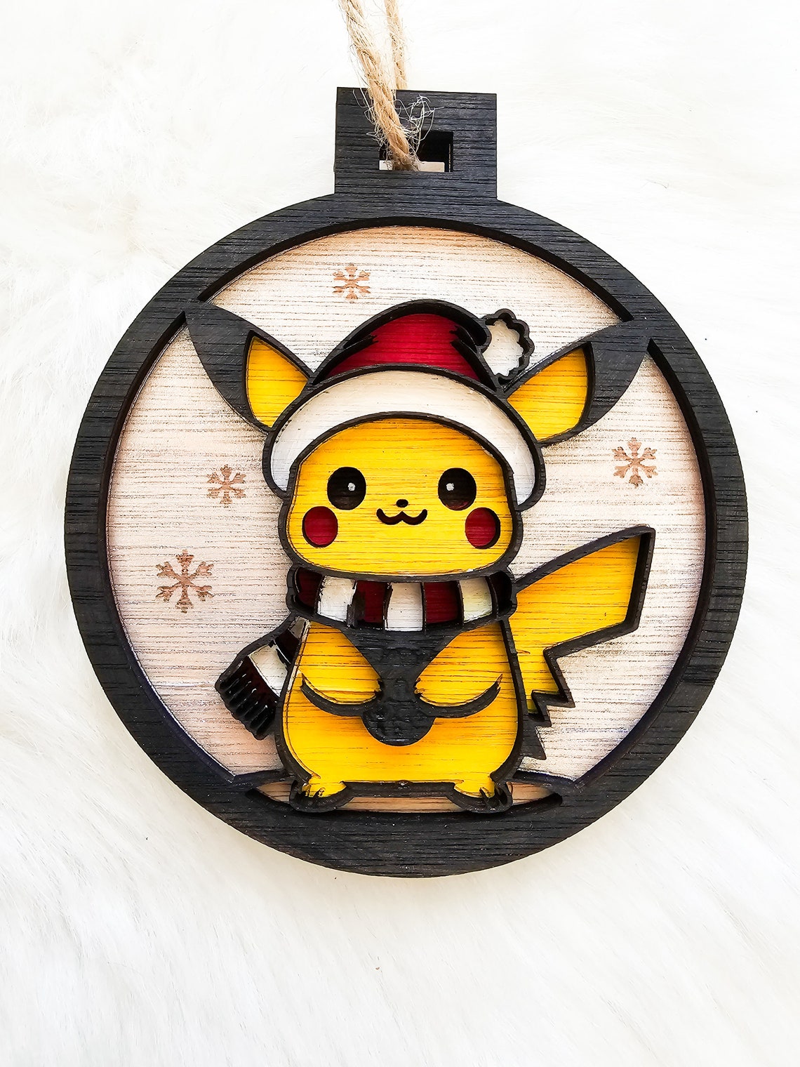 Pikachu Christmas Ornament SVG DXF AI File for Laser Cutting. Create a ...