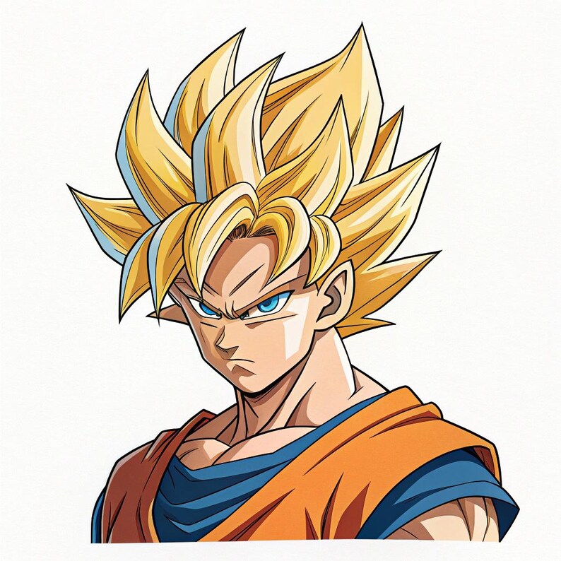 Son Goku Dragon Ball SVG | Super Saiyan Clipart for T-shirts, Stickers ...