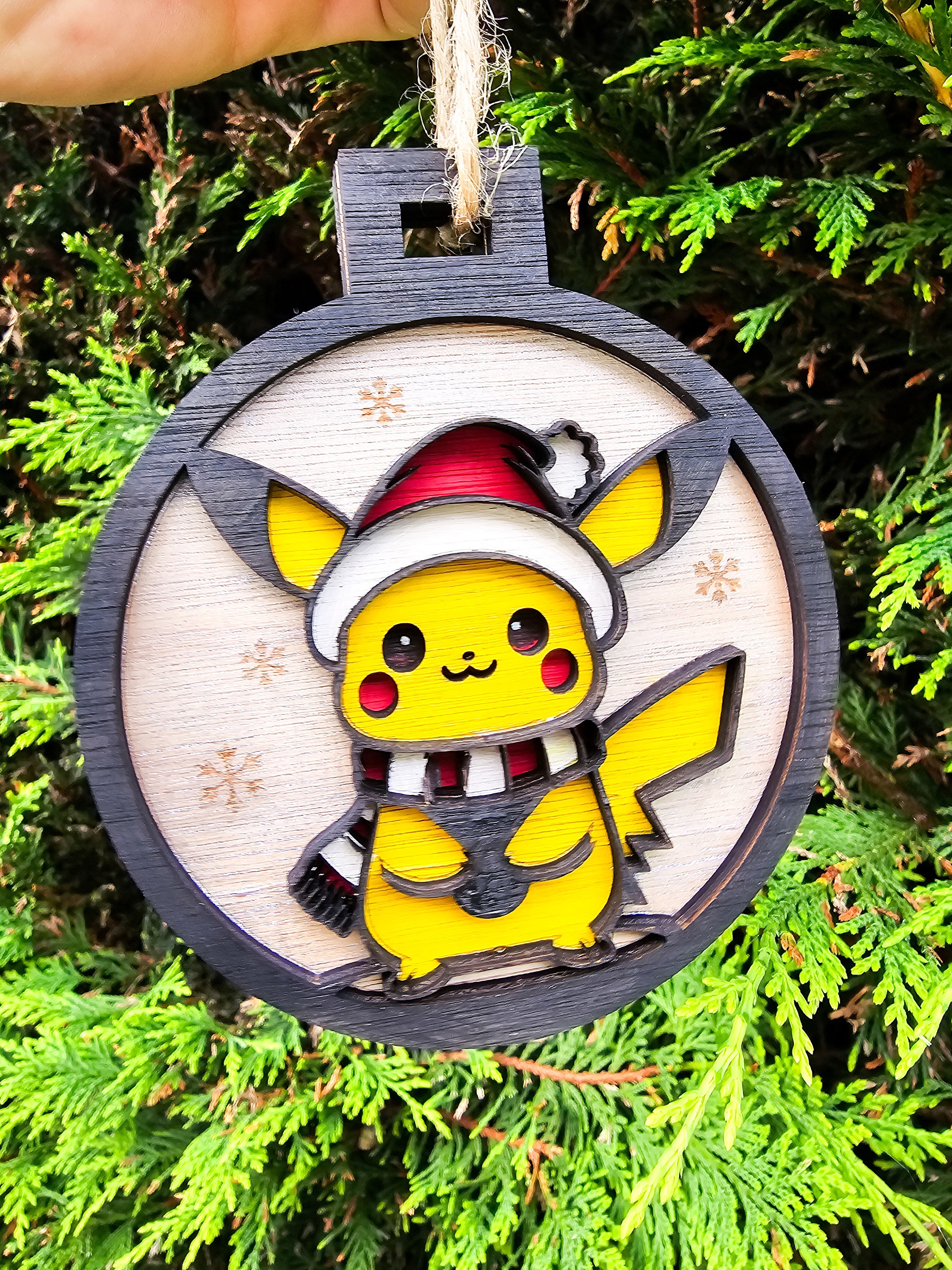 Pikachu Christmas Ornament SVG DXF AI File for Laser Cutting. Create a ...