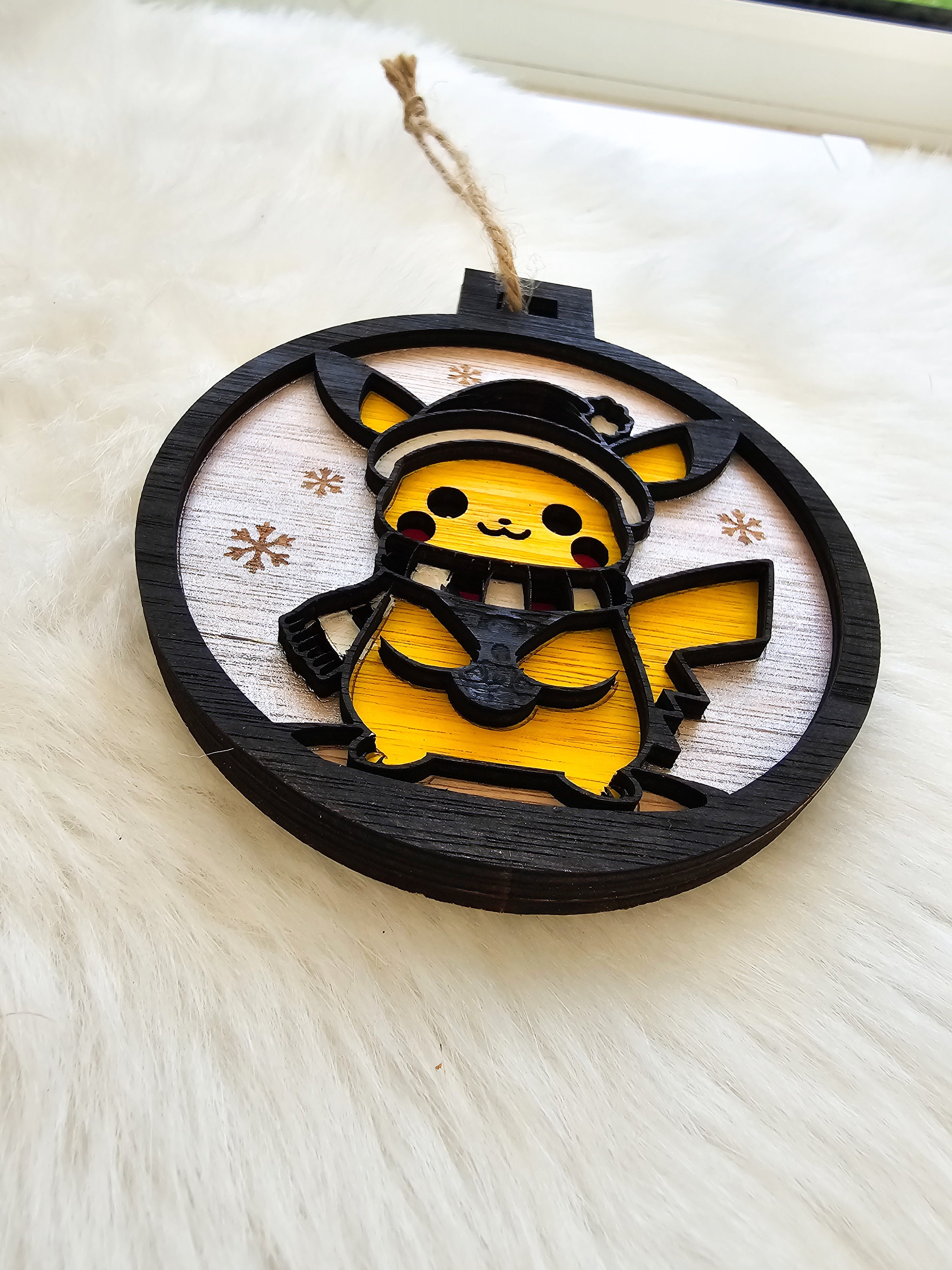 Pikachu Christmas Ornament SVG DXF AI File for Laser Cutting. Create a ...