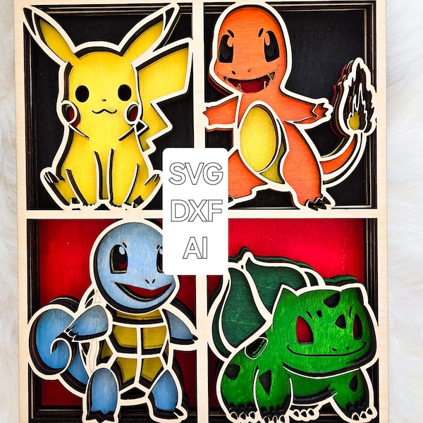 Pikachu Laser Cut File - Etsy