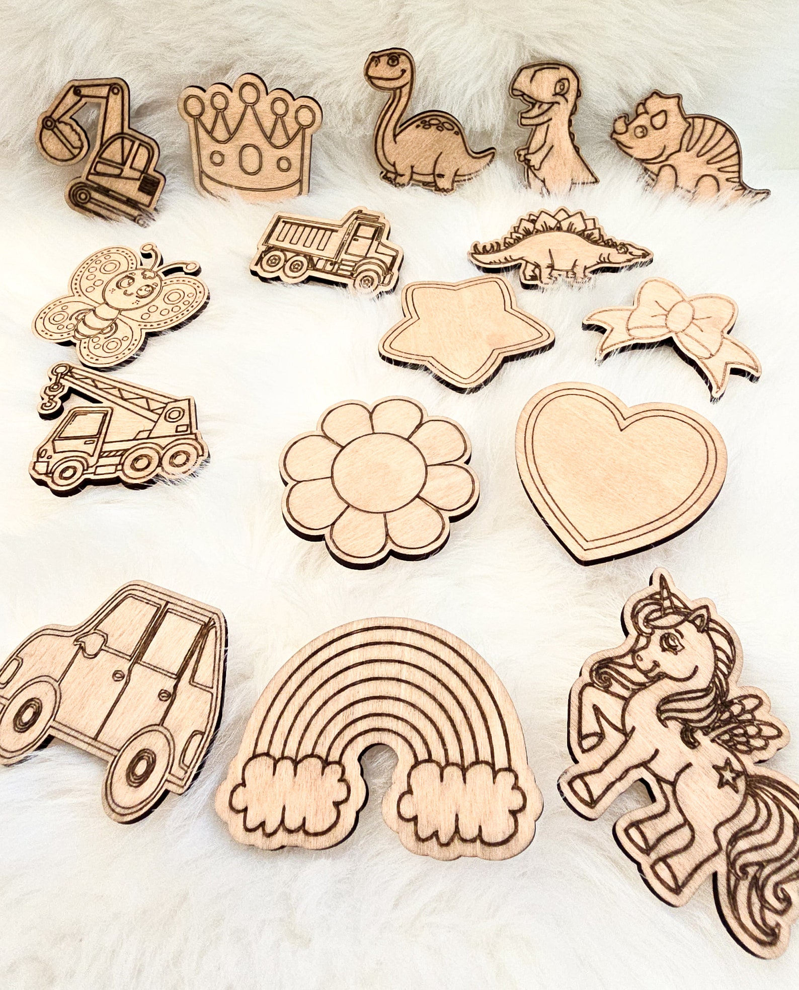 Laser Cut Files for Wooden Refrigerator Magnets SVG DXF AI Lightburn ...