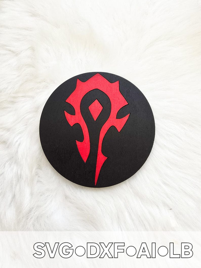 Horde Coaster Svg Digital File | World of Warcraft Inspired Drink ...