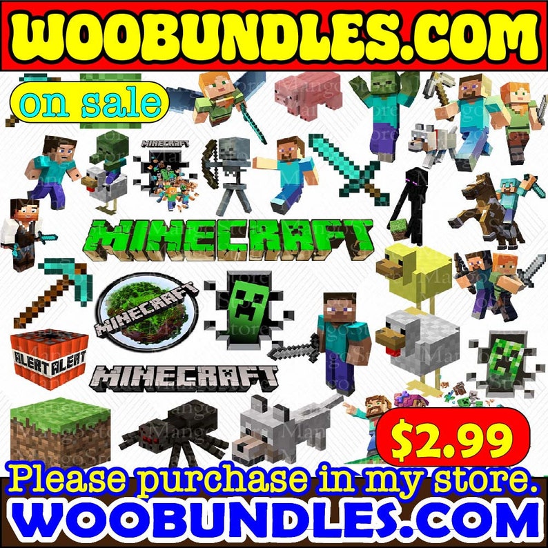 Minecraft Bundle PNG, Minecraft PNG, Gaming Png Bundle, Mine PNG Bundle ...