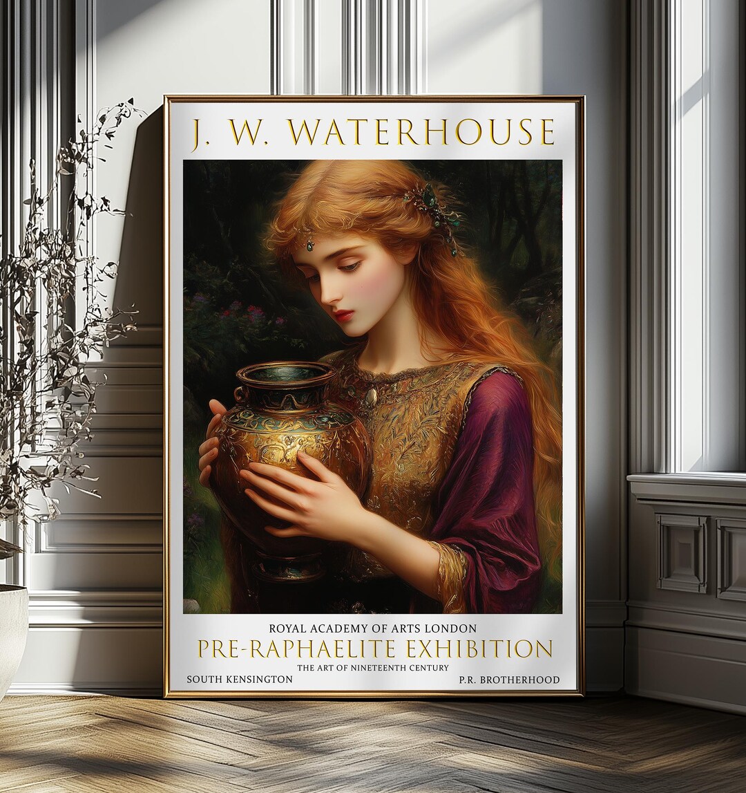 John William Waterhouse Pandora Print Vintage Pre-raphaelite Exhibition ...