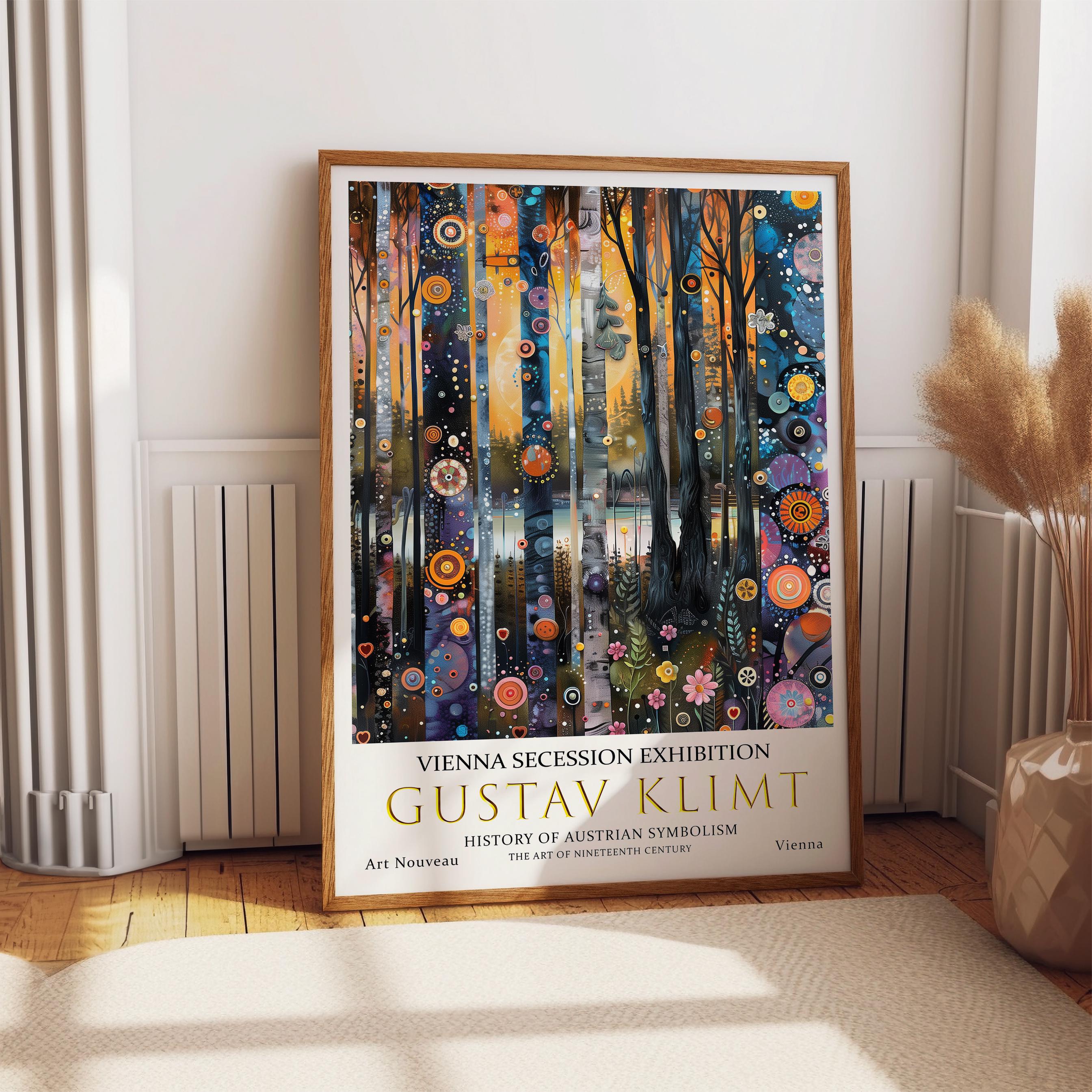 Gustav Klimt Print, Gustav Klimt Exhibition Poster, Gustav Klimt Wall ...