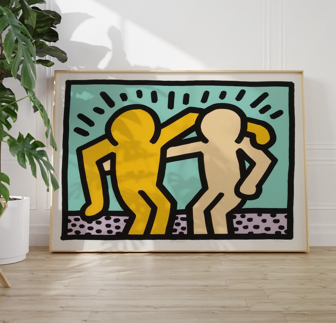 Keith Haring Poster, Best Buddies, Keith Haring Print, Vintage Pop Art ...