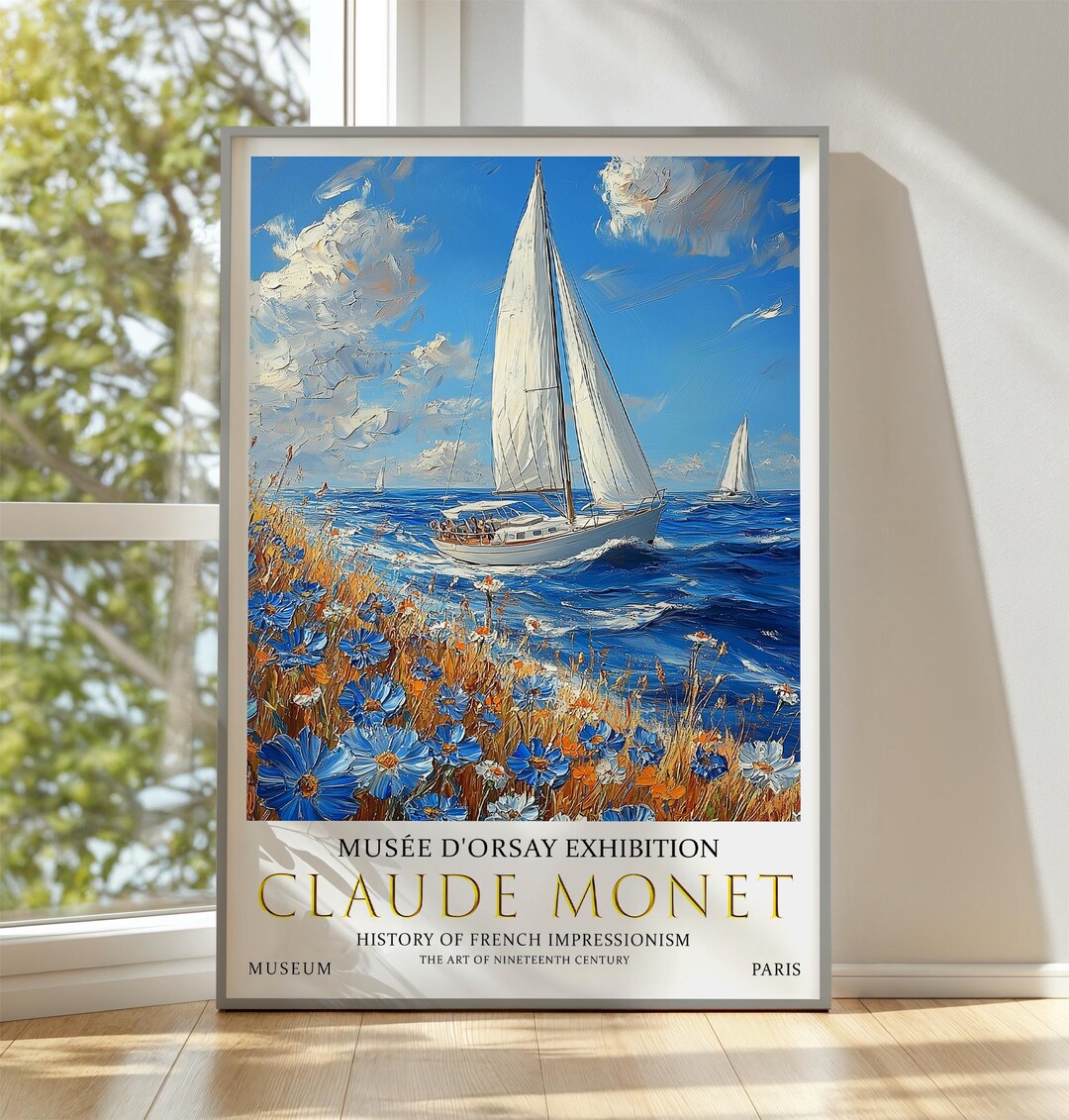 Claude Monet Sailing Boat Art Print French Impressionist Sea Landscape ...