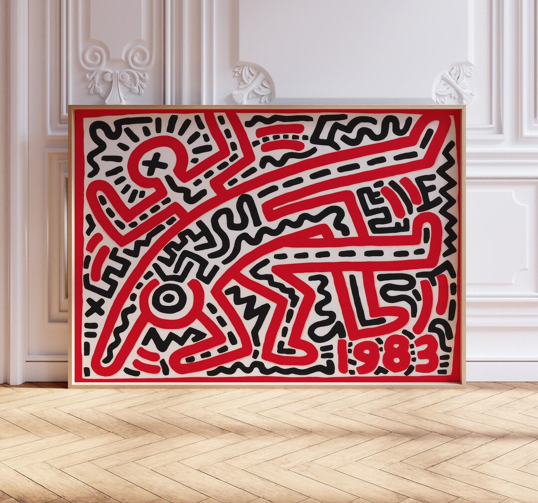 Keith Haring Poster, Pop Art, Keith Haring Print, Famous Graffiti ...