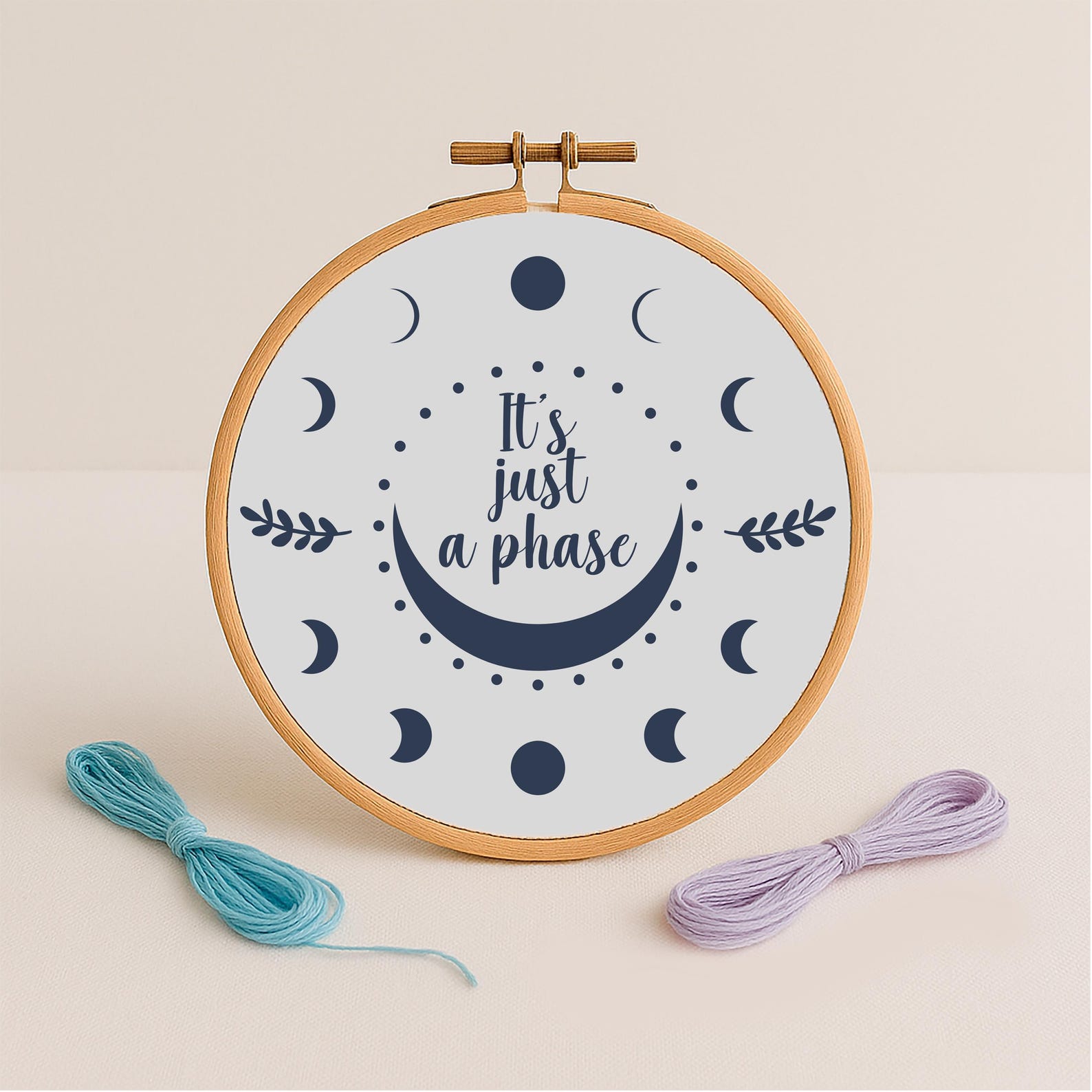 It’s Just a Phase Embroidery Pattern Moon Phases Hand Stitch PDF ...