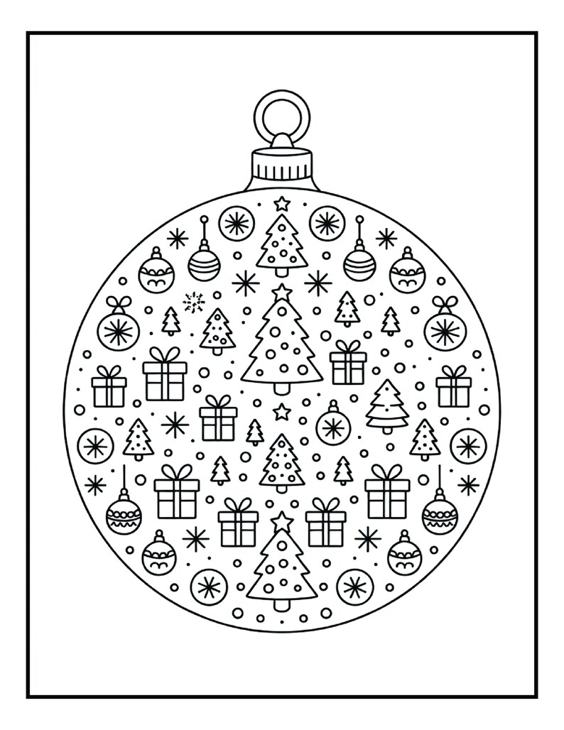 Christmas Mandala Ornament Coloring Book 106 Pages PDF Instant Download ...