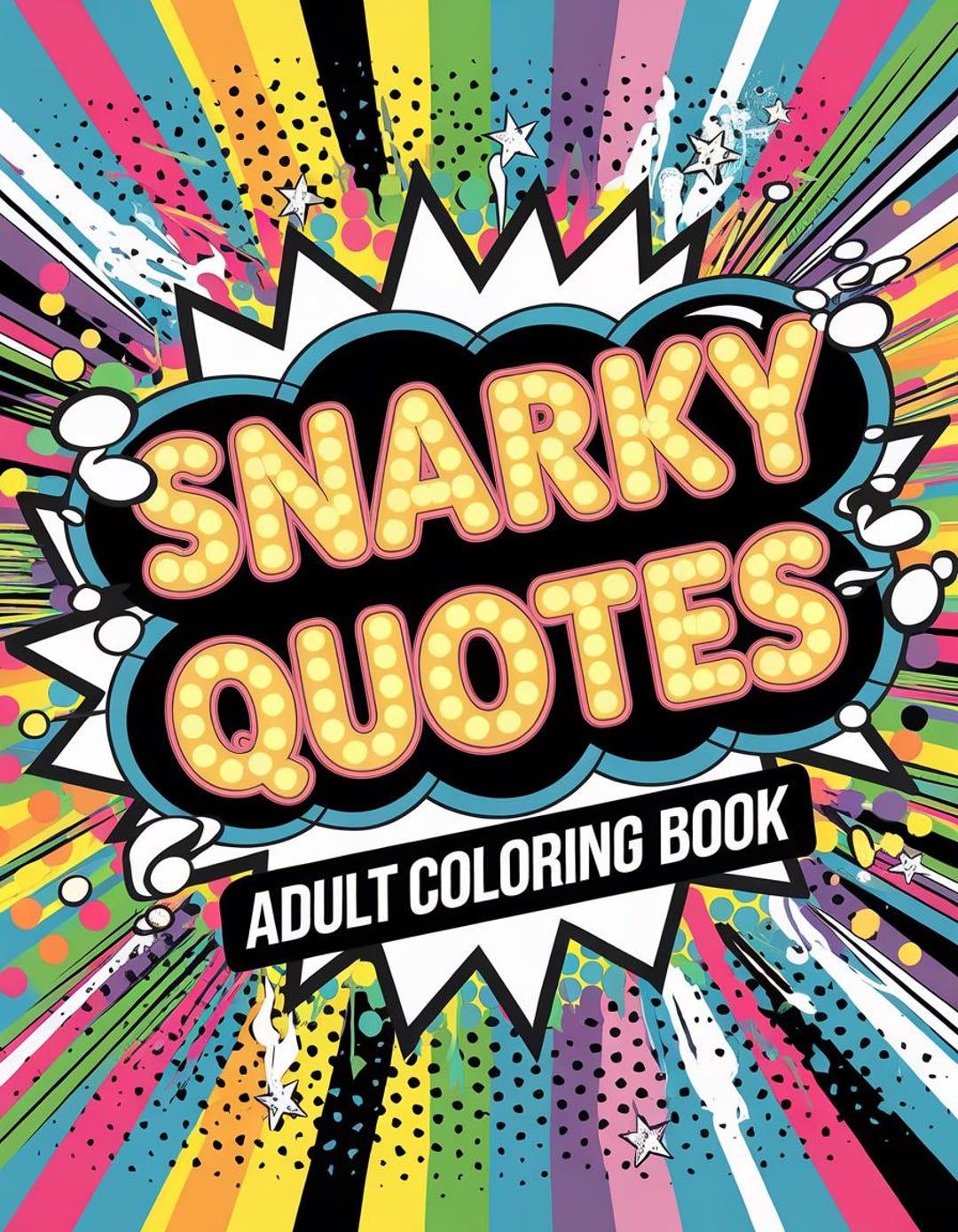 Snarky Quotes Adult Coloring Book 65 Pages Funny Swear Word Coloring ...