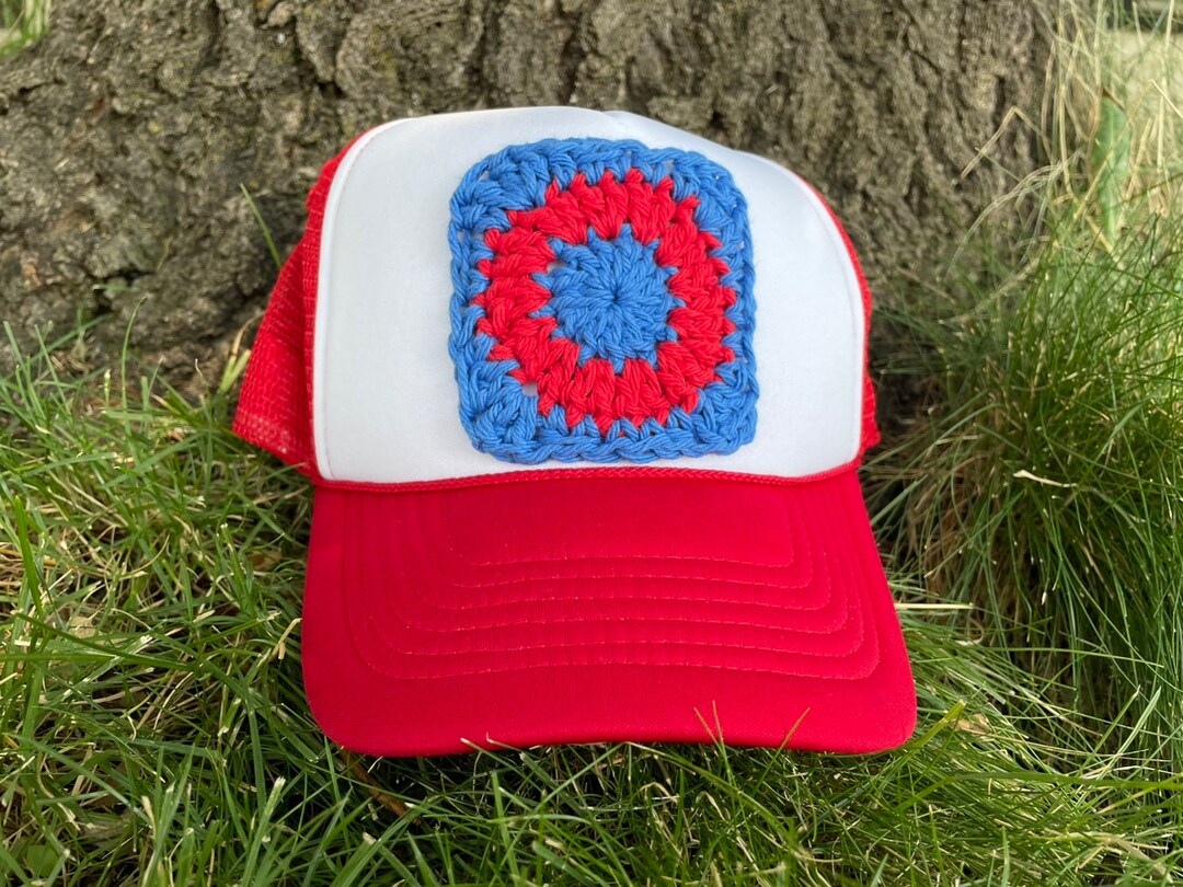 Phish-inspired Fishman Donut Crochet Trucker Hat - Classic Style (red ...