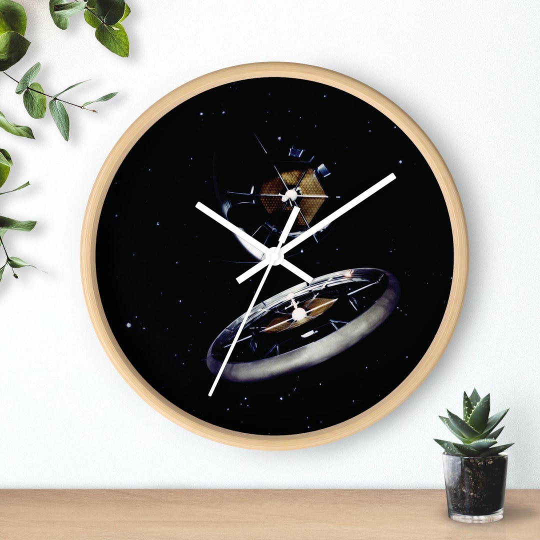 Space Station Wall Clock, Astronomy Decor, Celestial Gift, Galaxy Wall ...