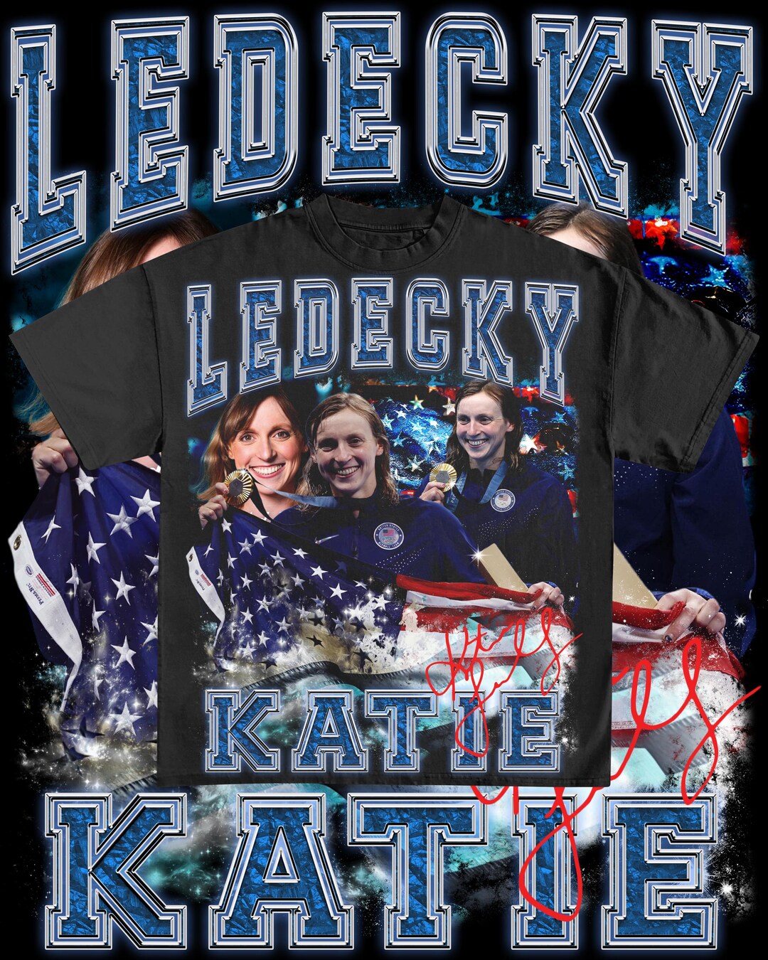 Katie Ledecky Shirt Poster Digital Download Png - Etsy