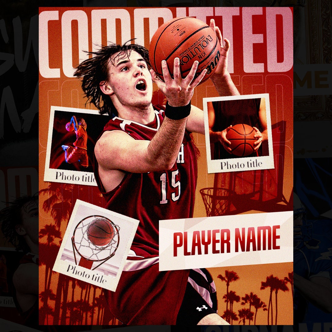 Advanced photoshop Sports Poster / Social Media Templates - Etsy