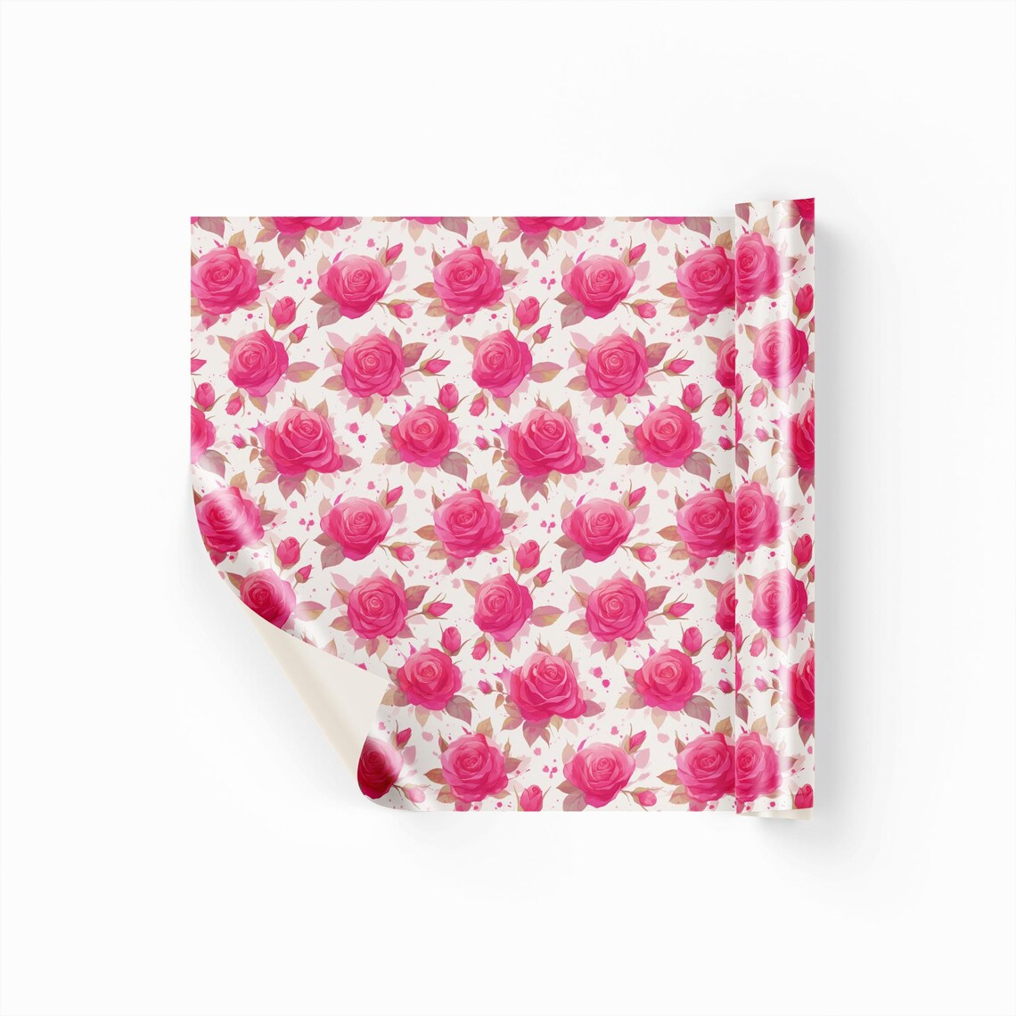Red Rose Paper Rose Scrapbooking Paper Rose Digital Paper Rose ...