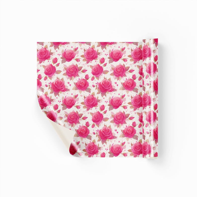 Red Rose Paper Rose Scrapbooking Paper Rose Digital Paper Rose ...