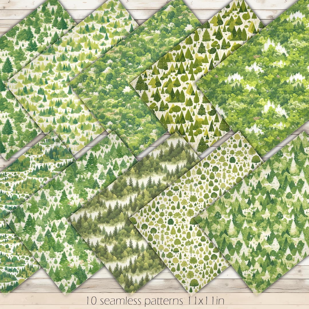Green Forest Pattern Forest Background Forest Seamless Pattern Green ...