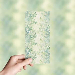 Sage Green Watercolor Leaves Digital Paper Elegant Watercolor Seamless ...