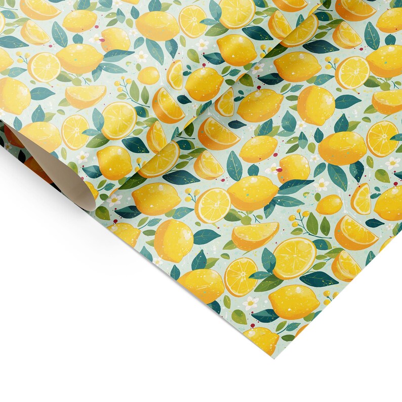 Lemon Digital Paper Lemon Printable Paper Lemon Pattern Lemon ...
