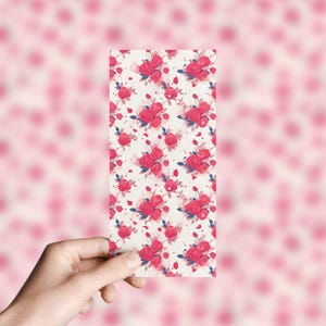 Red Rose Paper Rose Scrapbooking Paper Rose Digital Paper Rose ...