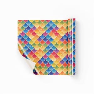 Rainbow Scales Seamless Pattern Scales Printable Paper Scales Pattern ...
