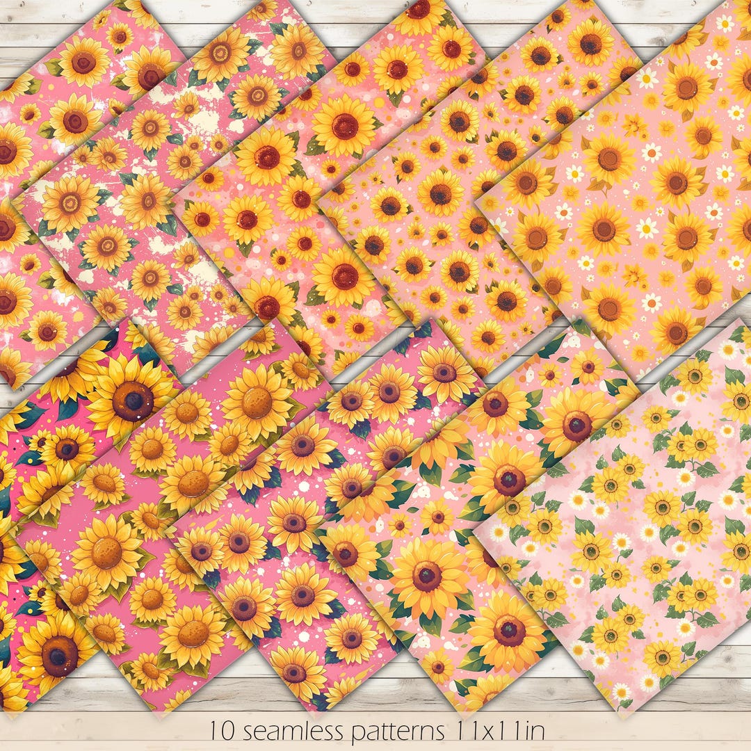 Sunflower Printable Paper Sunflower Pattern Sunflower Background ...