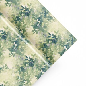 Sage Green Watercolor Leaves Digital Paper Elegant Watercolor Seamless ...